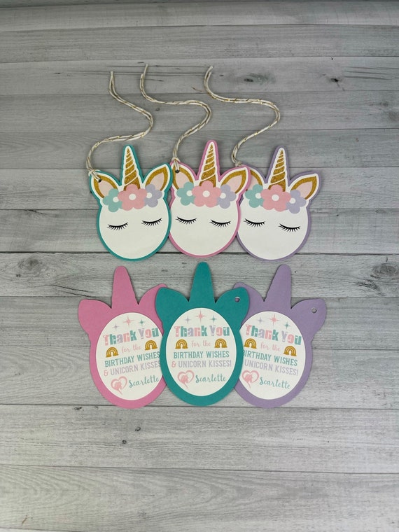 Unicorn Favor Tags - Unicorn Birthday - Unicorn Face Favor Tags ...