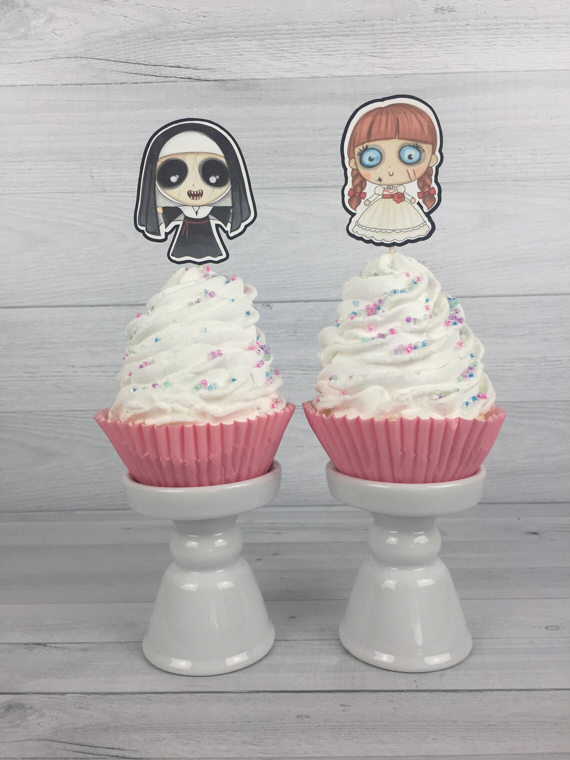 Horror Movie Cupcake Toppers Cute Horror Toppers Choose | Etsy