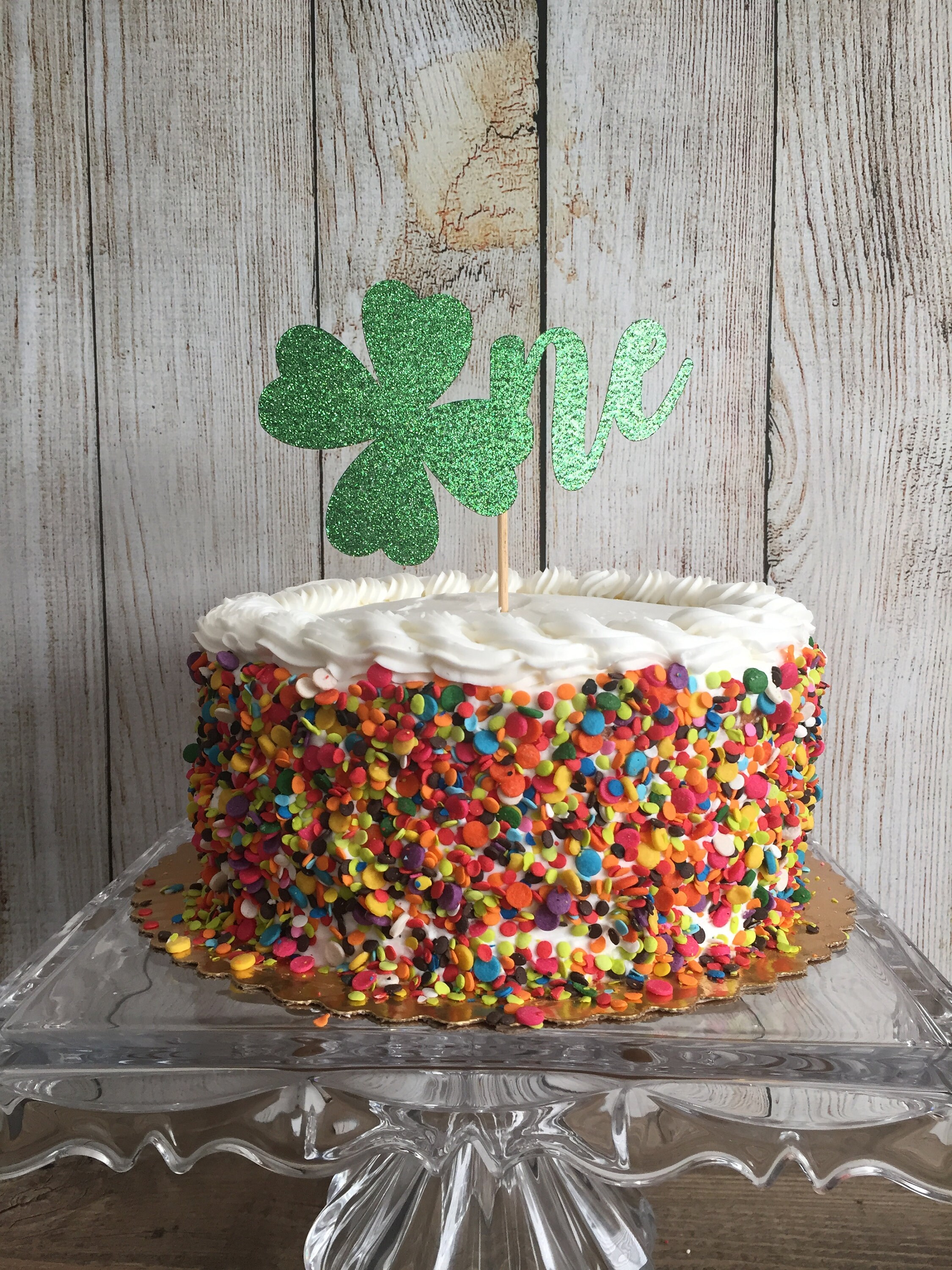 ONE Clover Cake Topper Clover Birthday Cake Topper Age - Etsy UK