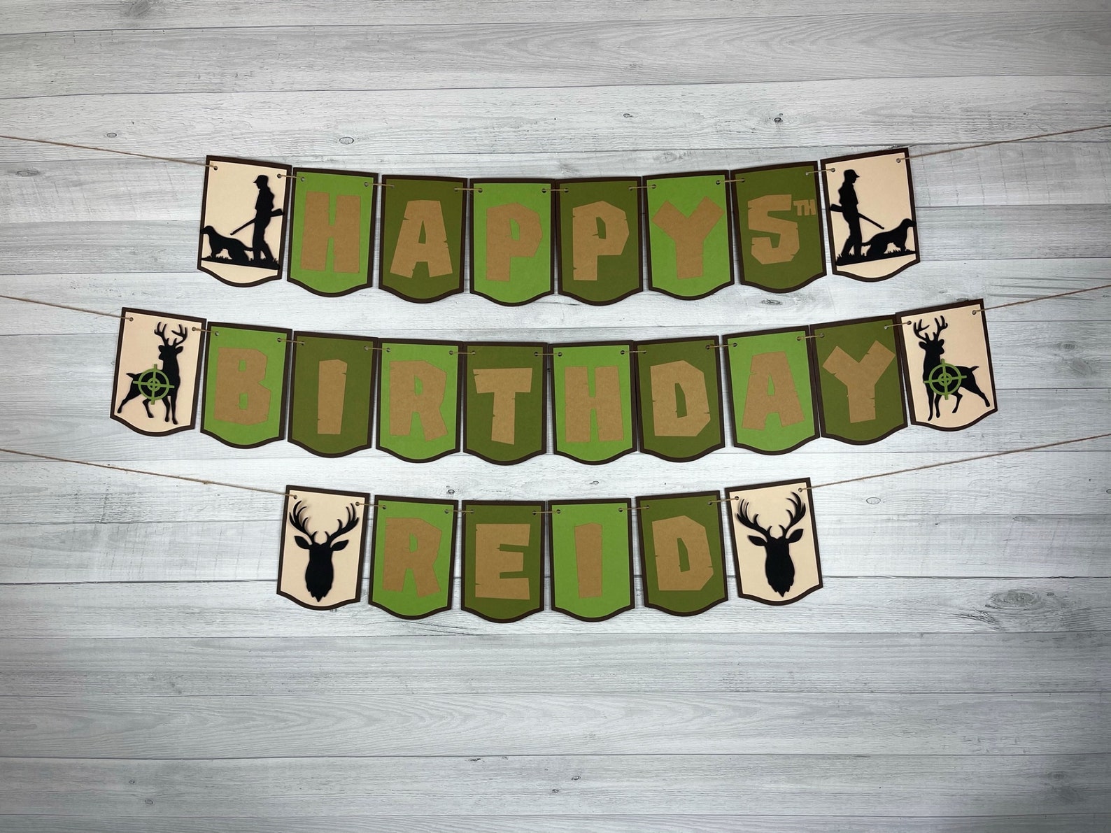 Deer Hunting Birthday Banner Hunting Party Decorations - Etsy