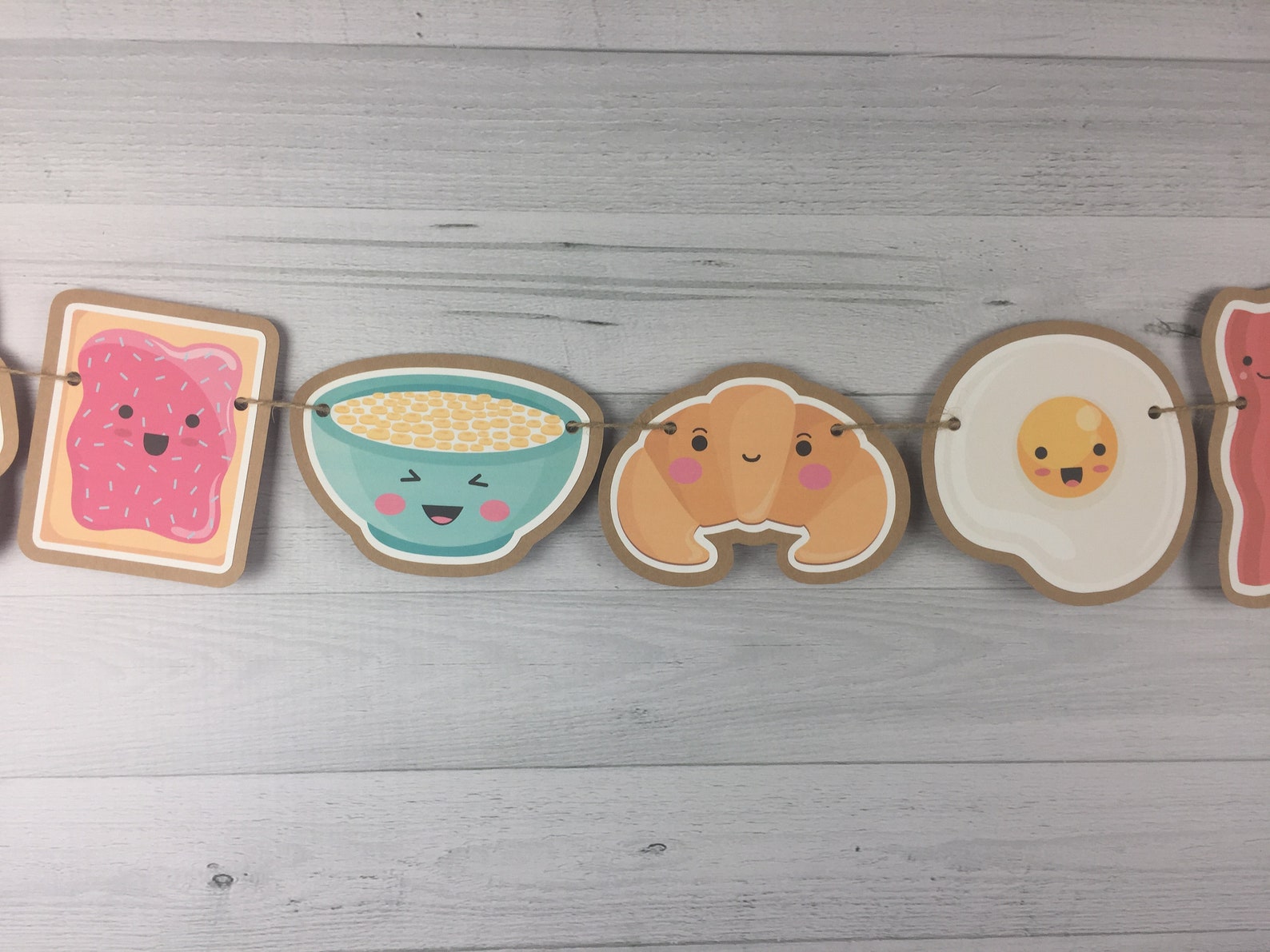 Breakfast Food Garland Breakfast Banner Breakfast Birthday | Etsy