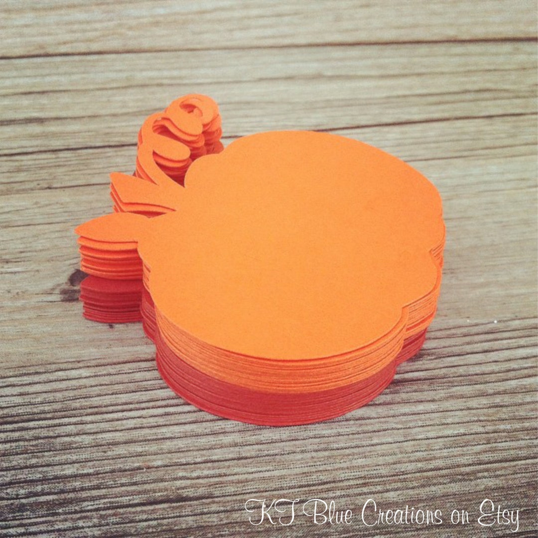 40 Pumpkin Die Cuts - 2 Inches - Orange & Burnt Orange - Pumpkin ...