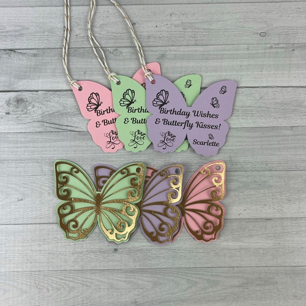 Butterfly Favor Tags - Etsy