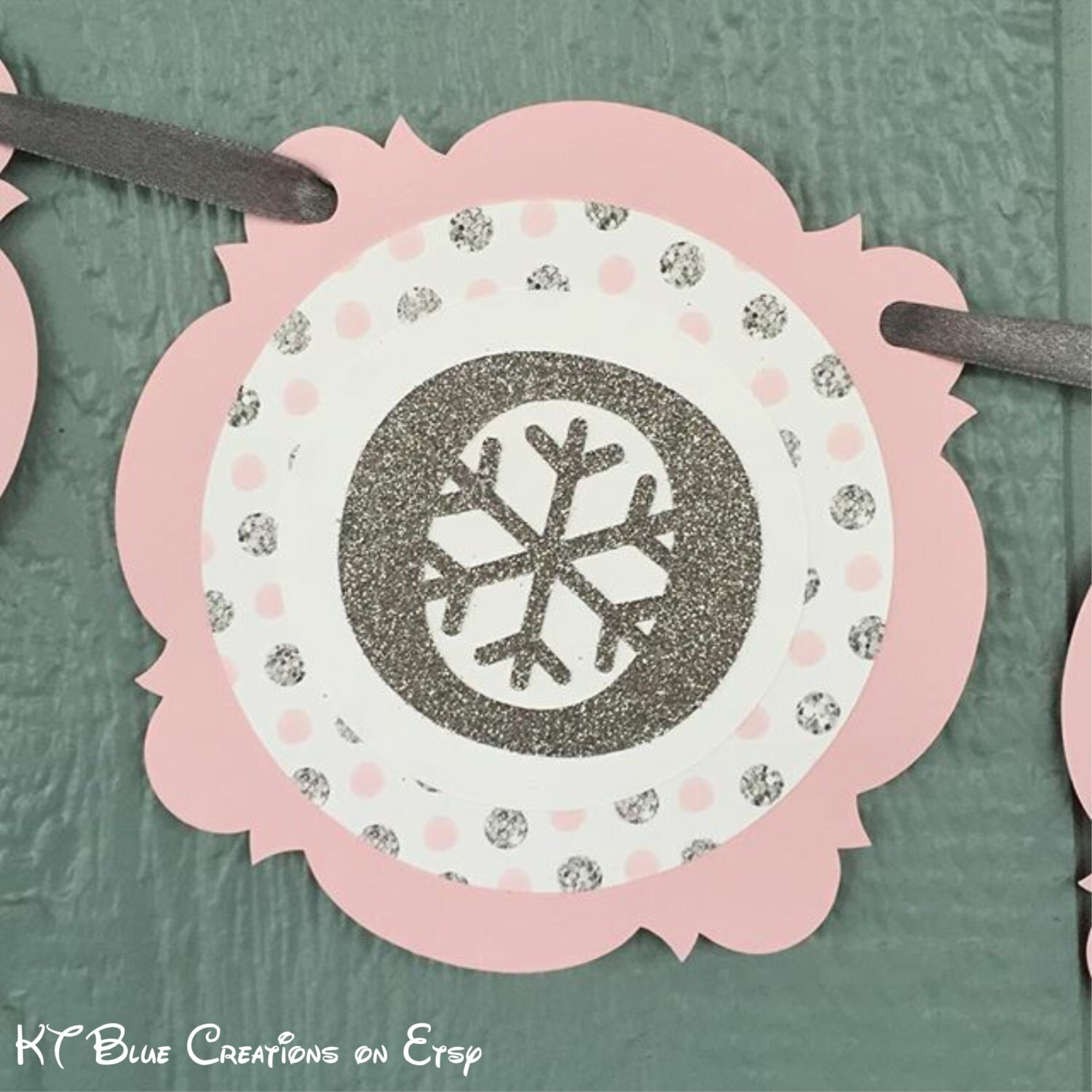 Silver GLITTER & Pale Pink MINNIE Mouse "winter Onederland" Banner ...