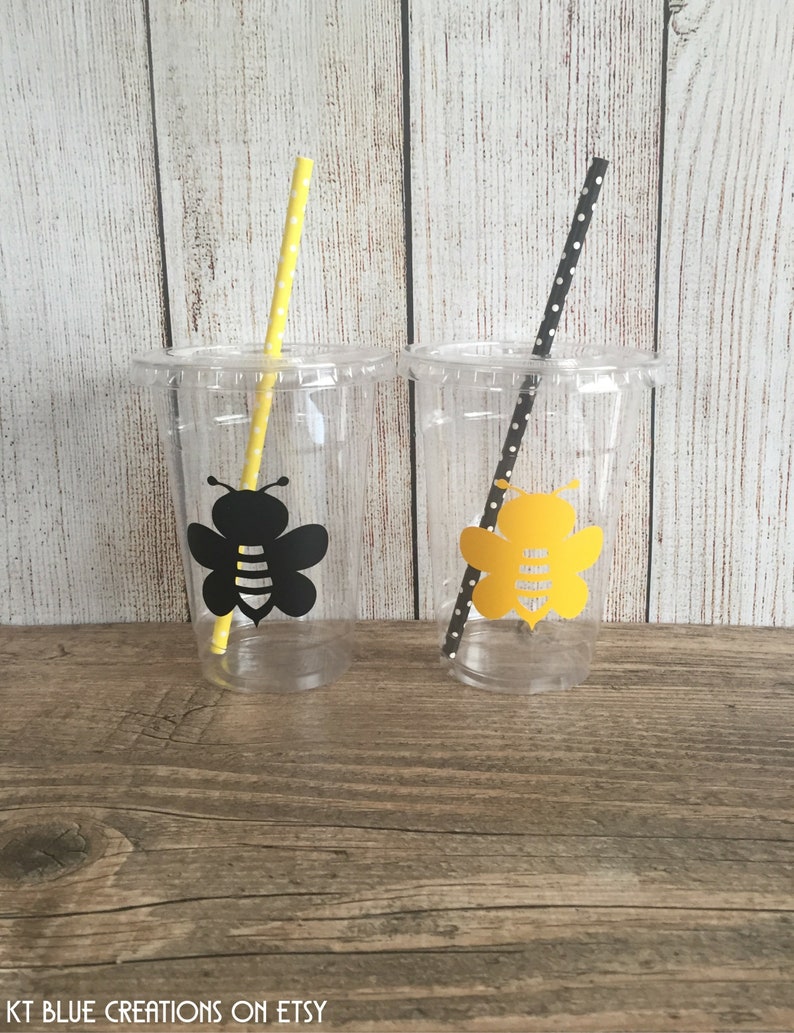 Bumble Bee Party Cups Bee Birthday Bee Baby Shower - Etsy