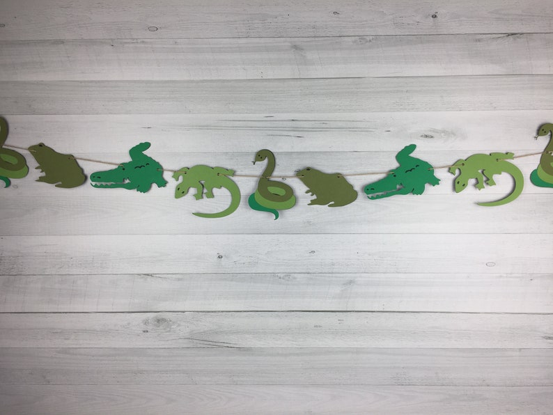 Reptile Garland - Reptile Party - Reptile Banner - Lizard, Alligator ...