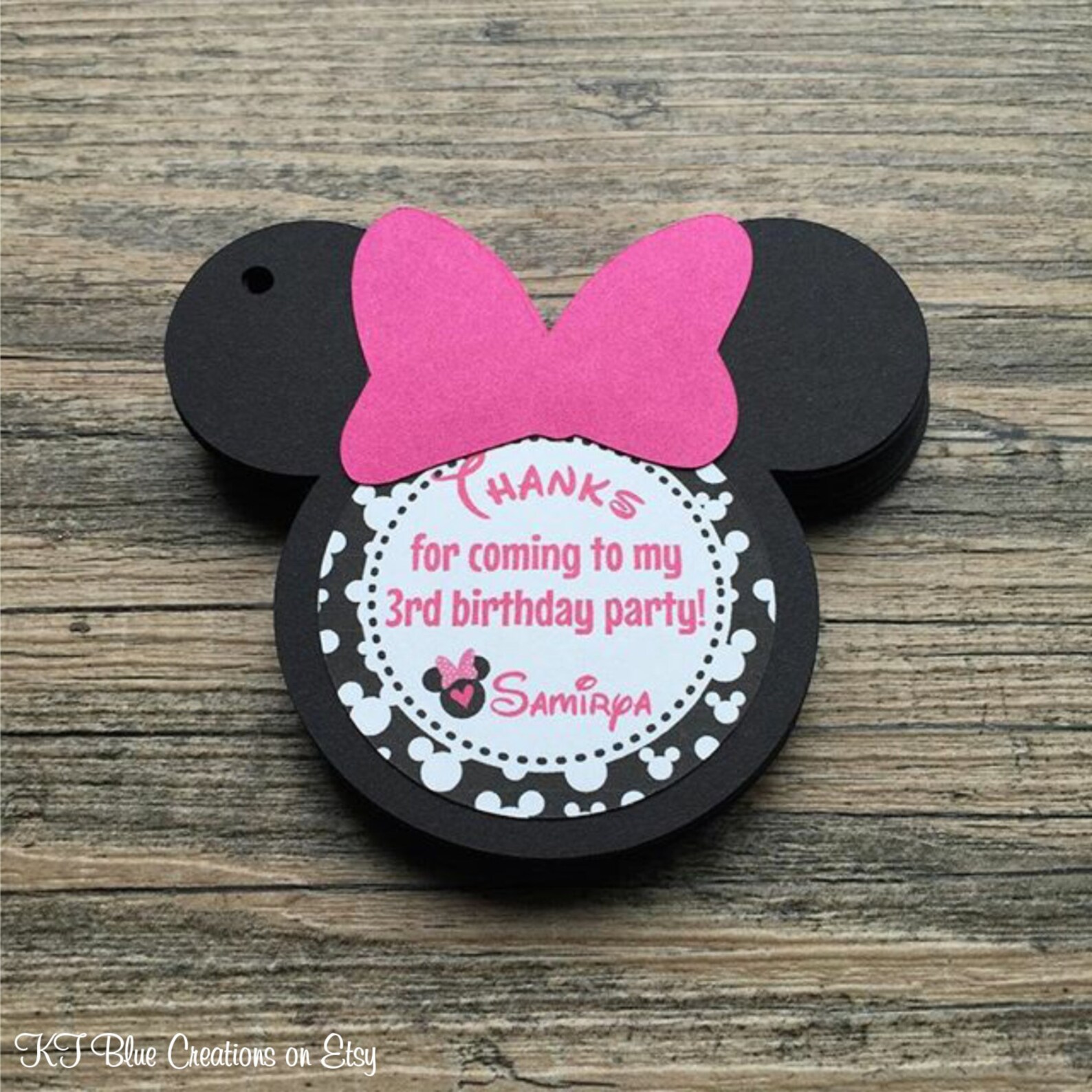Minnie Party Tags Minnie Mouse Birthday Minnie Favor Tags - Etsy