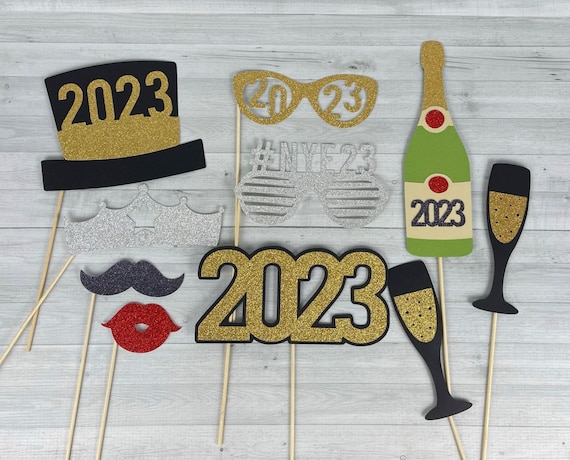 2023 Photo Props - New Years Eve Props - NYE Party - New Years Eve ...