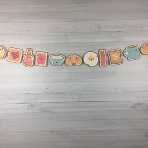 Breakfast Food Garland - Breakfast Banner - Breakfast Birthday - Rise ...