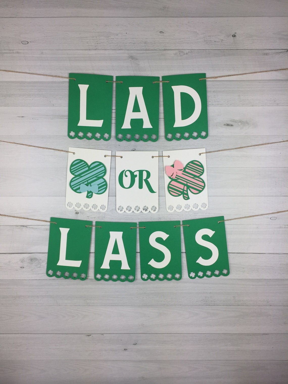 LAD or LASS Gender Reveal Banner Gender Reveal Baby Shower - Etsy