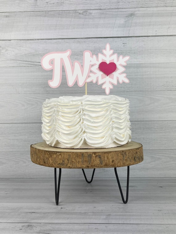 Snowflake TWO Cake Topper - Snowflake Birthday - Age Cake Topper - One ...