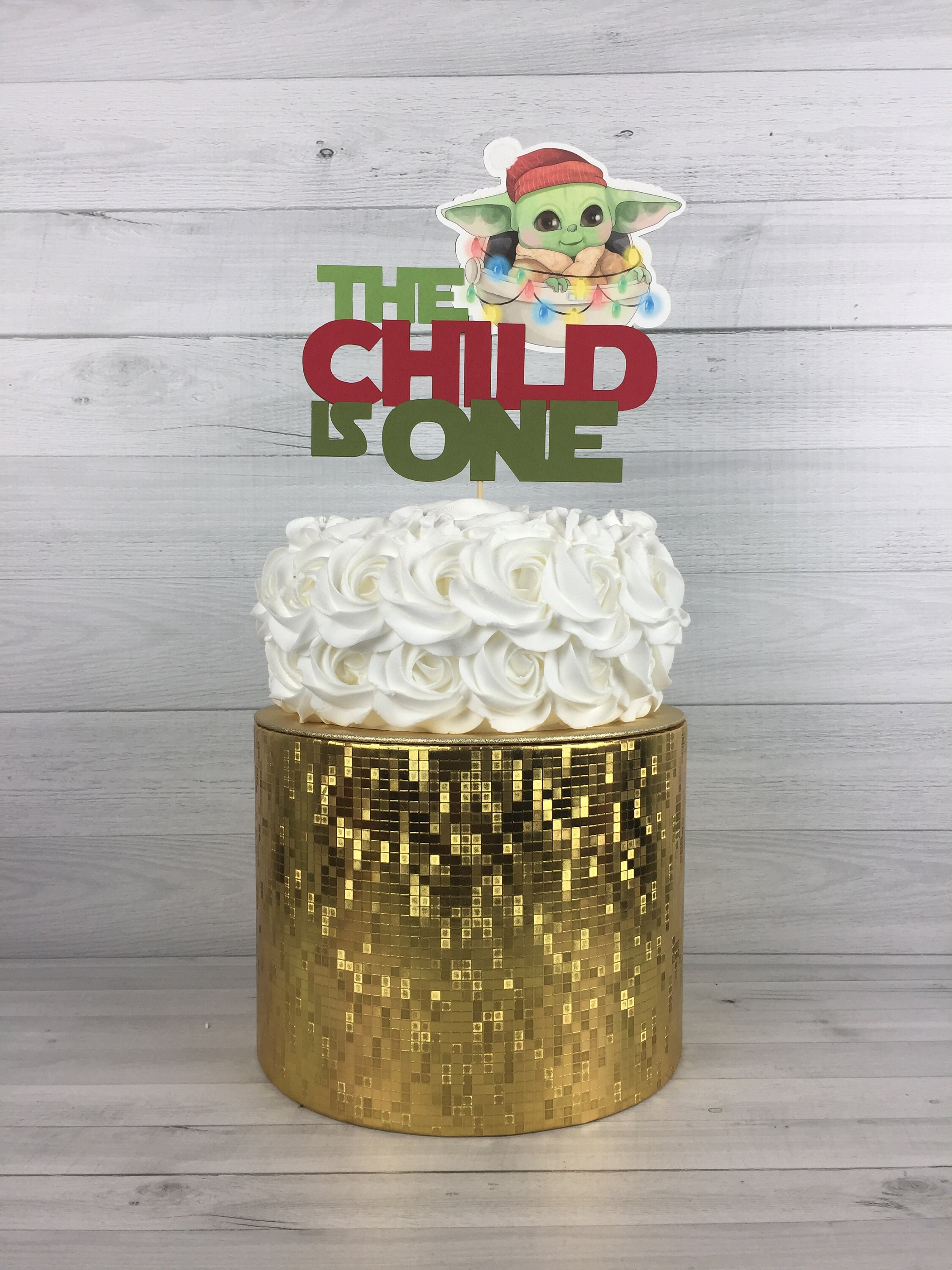 Baby Alien Birthday Cake Topper Christmas Birthday the - Etsy