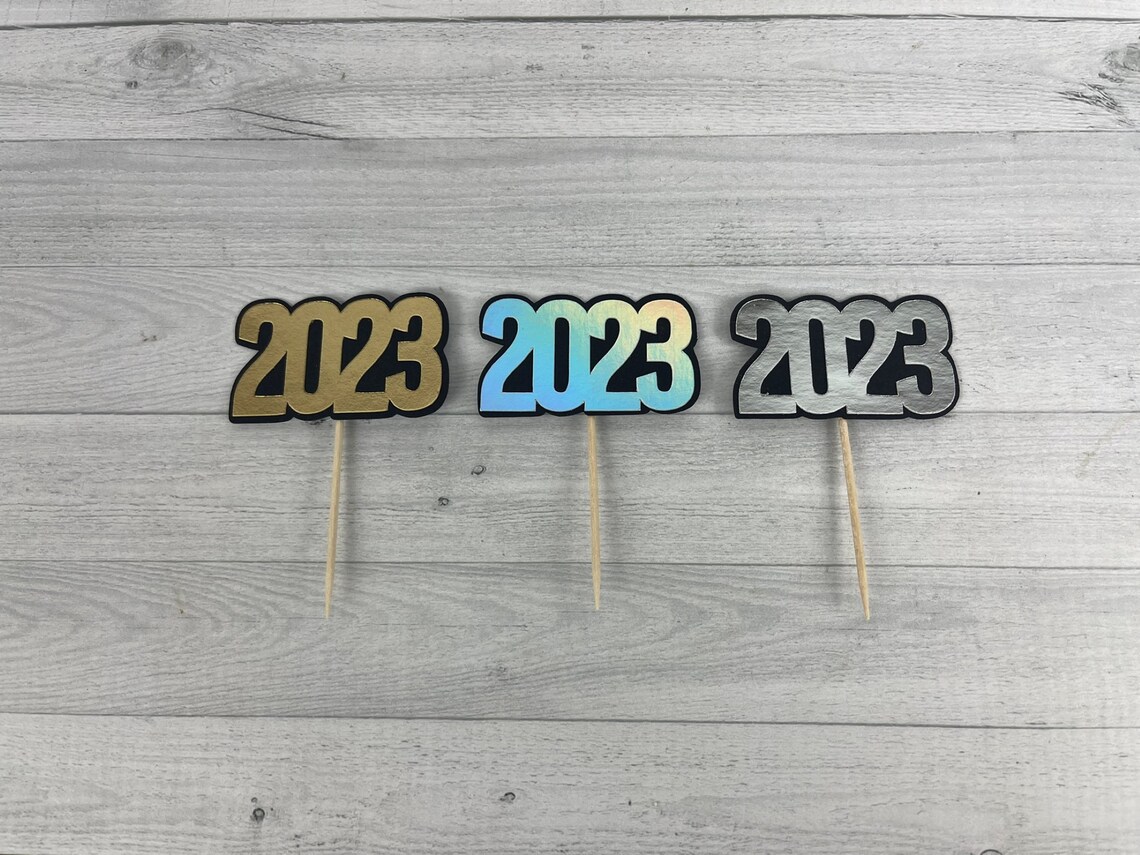 2023 Cupcake Toppers 2023 NYE Toppers New Year's Eve - Etsy