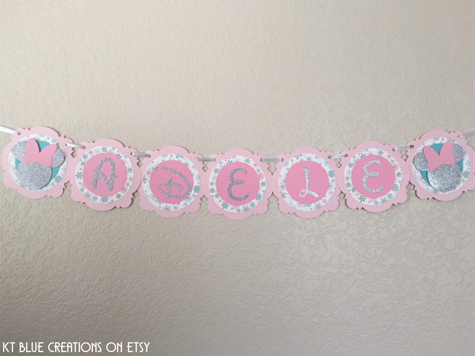 NAME Banner - Minnie Mouse Banner - Minnie Winter Wonderland Birthday ...