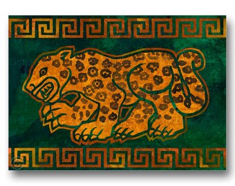 Aztec jaguar | Etsy