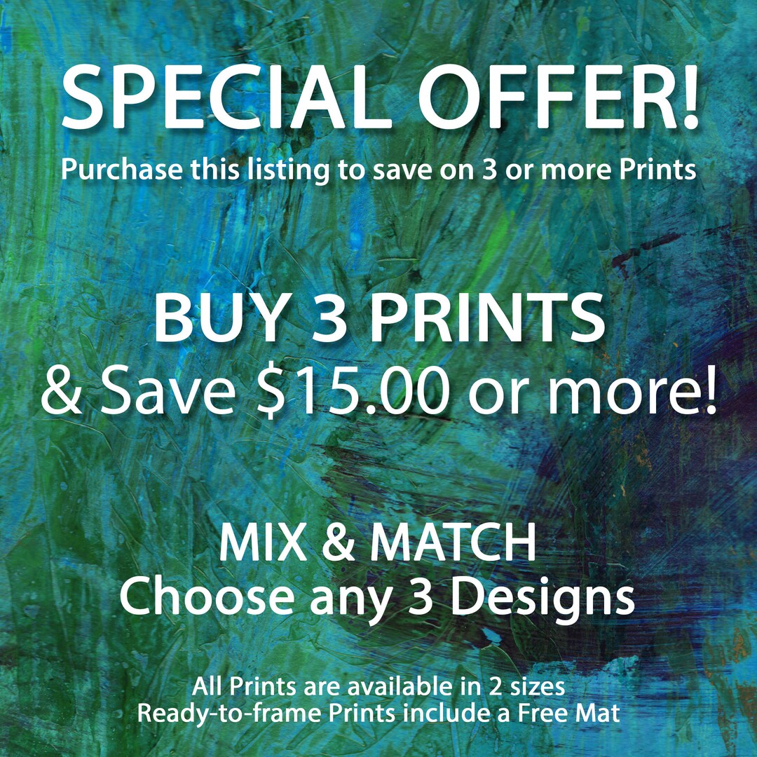 SALE! - MIX & MATCH - Special Offer - Save 15 Dollars - 3 Prints of ...