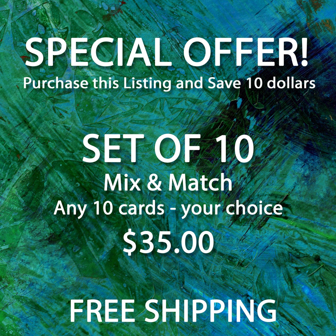 SALE Mix & Match Special Offer Pick Any 10 Greeting Cards size 5 X 7 ...