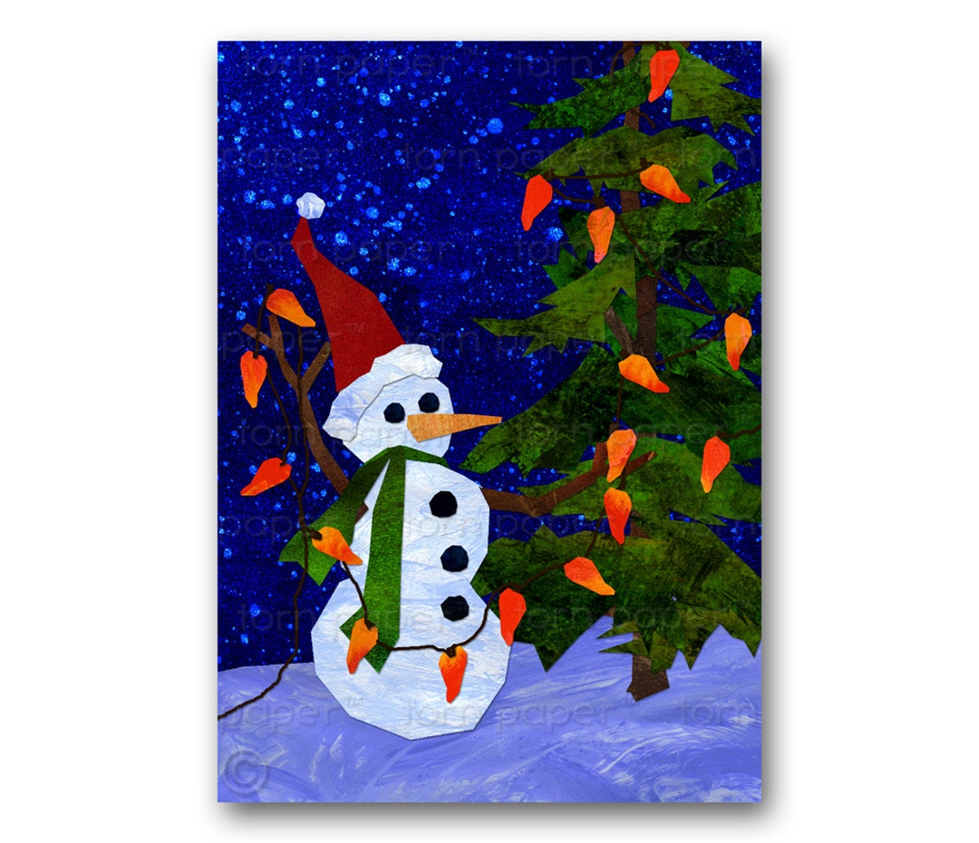 SOUTHWEST CHRISTMAS CARD Chili Pepper Lights - Cute Holiday Card From ...