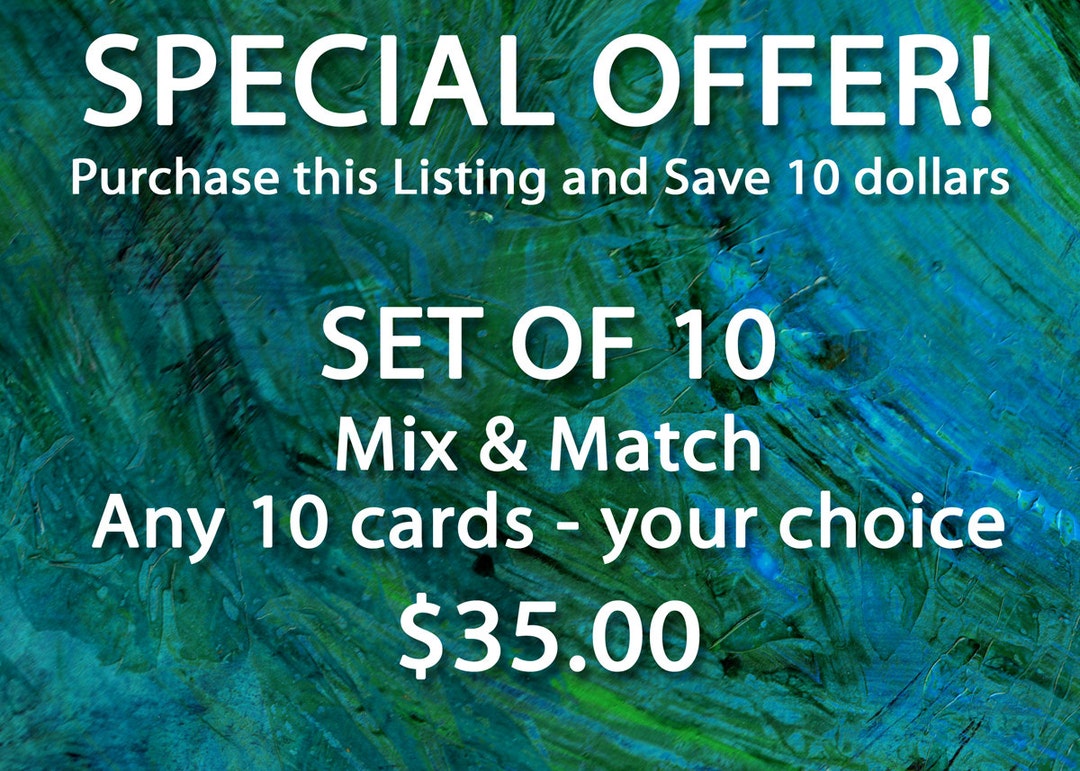 SALE Mix & Match Special Offer Pick Any 10 Greeting - Etsy