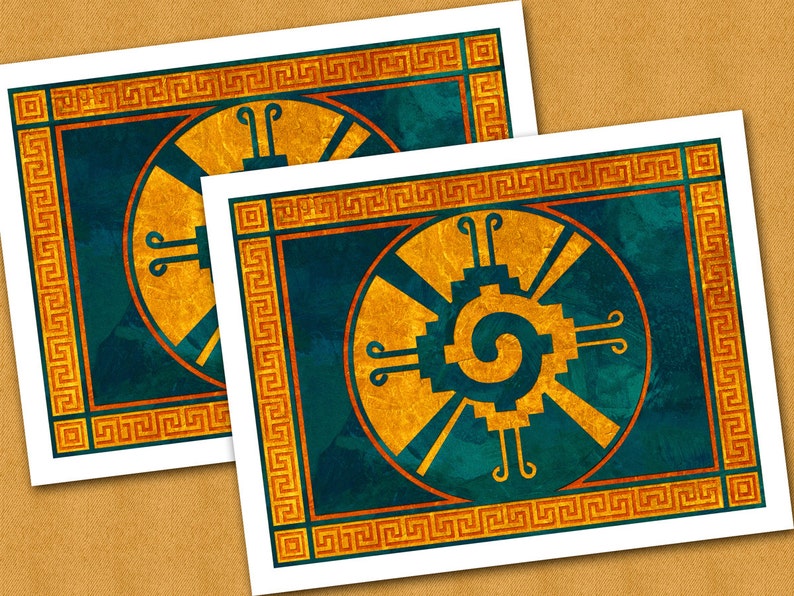 HUNAB KU - the Galactic Butterfly - Southwest Collection - Set of 2 ...