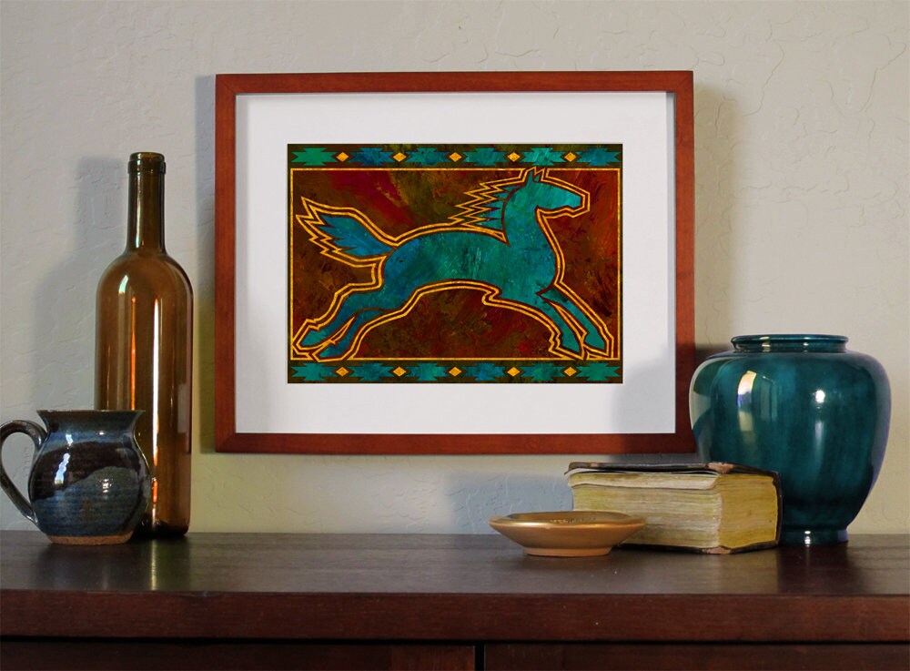 WILD HORSE - 2 Color Variations - Southwest Collection - Select a ...