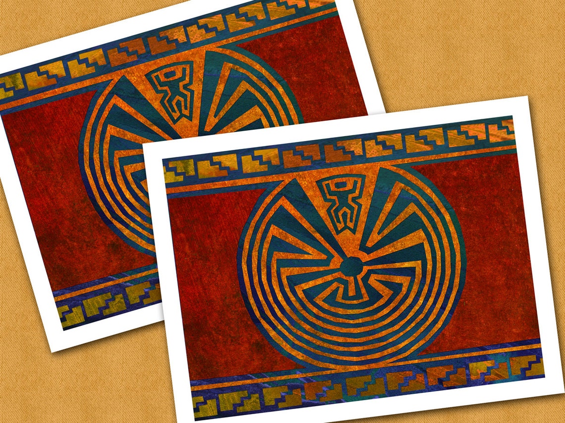 Native American Symbol - MAN in the MAZE - Southwest Collection - Set ...