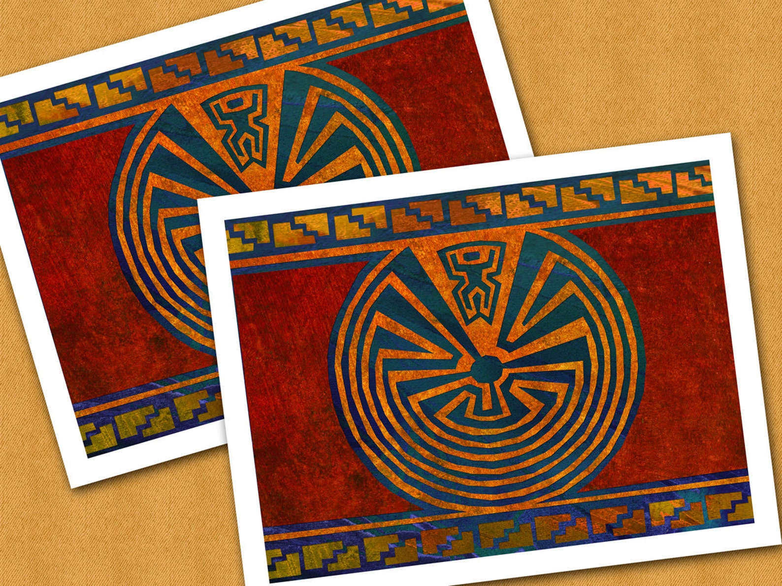 Native American Symbol - MAN in the MAZE - Southwest Collection - Set ...