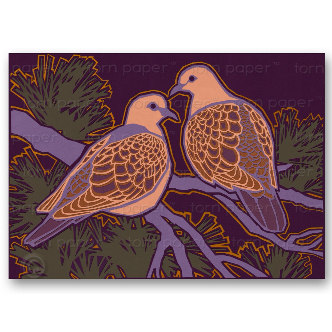 Pair of TURTLE DOVES share the Love Christmas Wedding Engagement ...