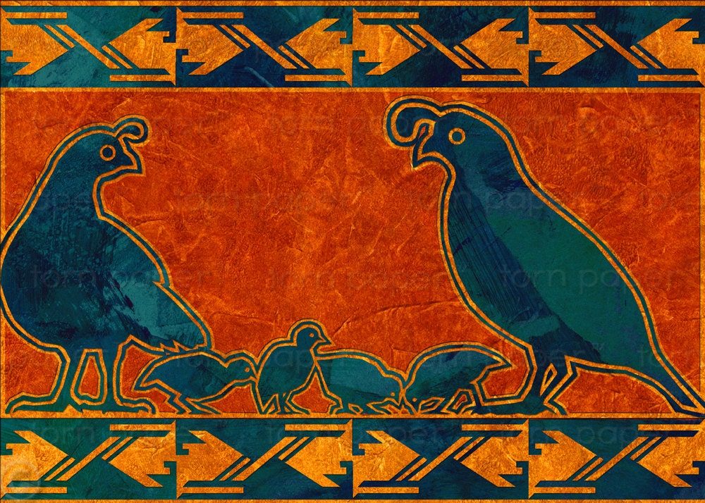 QUAIL FAMILY Southwest Collection Available as a Greeting Card, Print ...