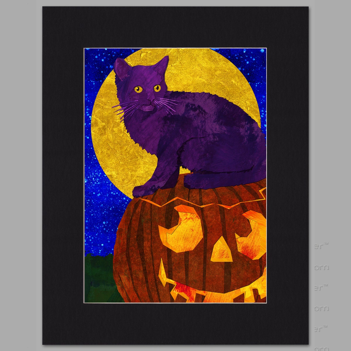 HALLOWEEN CAT - Cute Cat Halloween Card or Party Invitation - Halloween ...