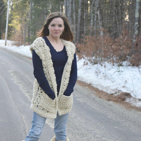 Chunky Crochet Vest - Etsy