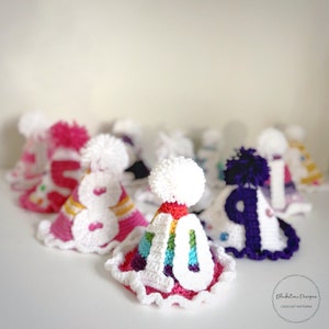Crochet Hat Pattern, Birthday Party Hat, Crochet Pattern for Birthday ...