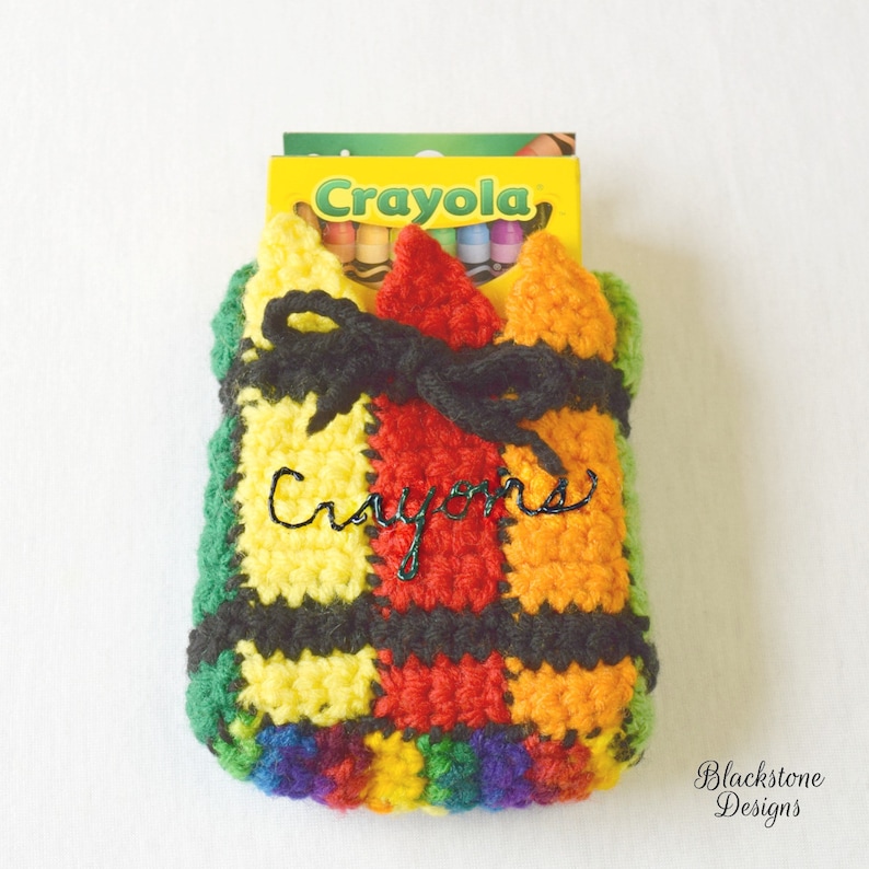 Crochet Pattern: Crayon Pouch, Crochet Pouch Pattern, Back to School ...