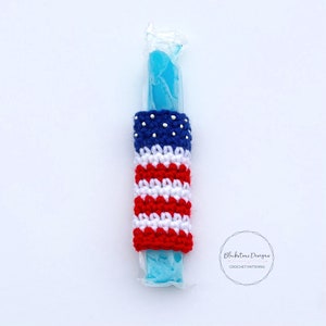 Crochet Popsicle Holder Pattern, Americana Ice Pop Holders, Popsicle ...