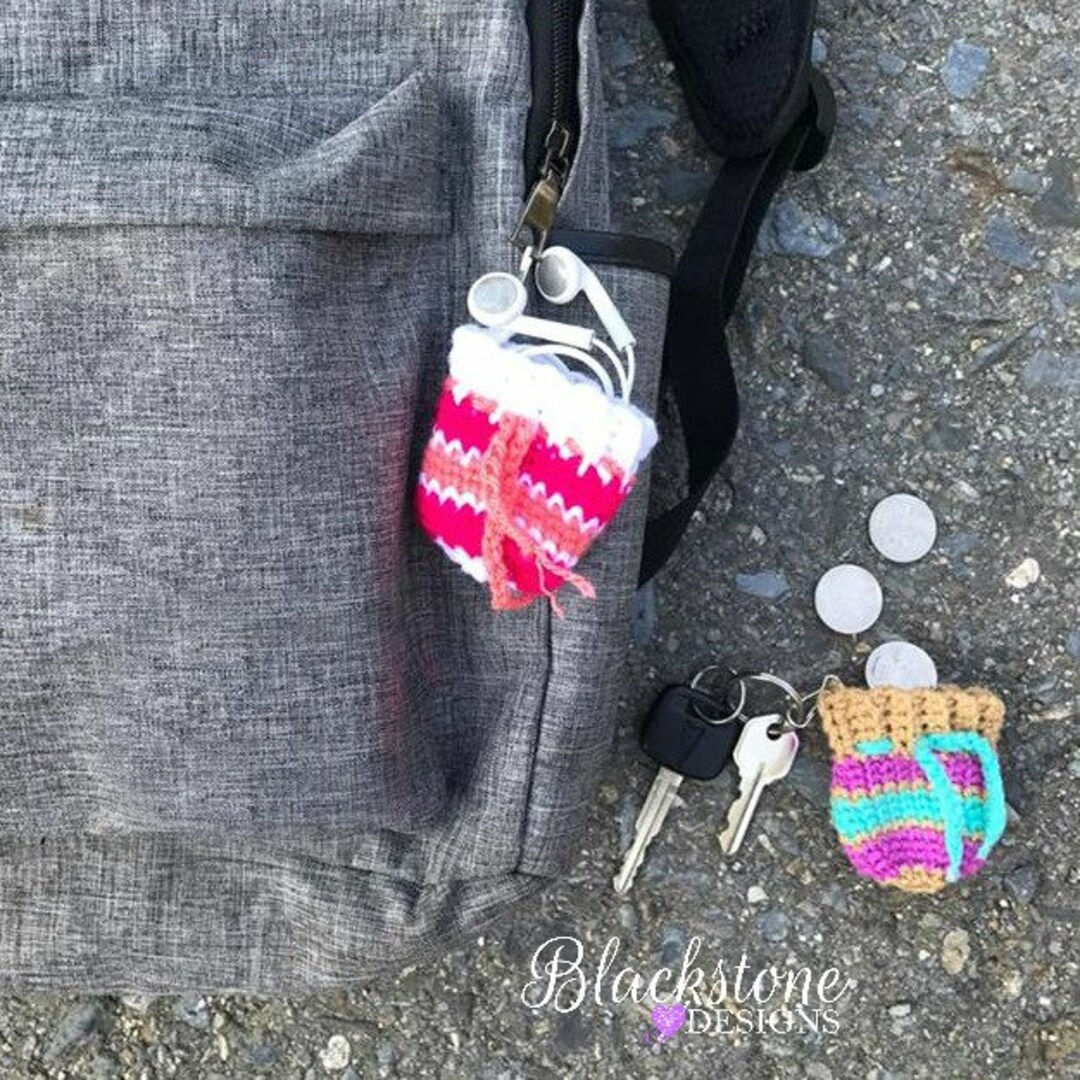 Crochet Pouch Pattern, Keyring Pouch, Crochet Keychain, Crochet Pouch ...