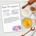 Printable Recipe Cards, Easter Themed Recipe Cards, Vertical Recipe ...