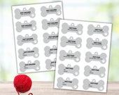 Printable Gift Tags Dog Bone Shaped Tags Gift Tags for Puppy - Etsy