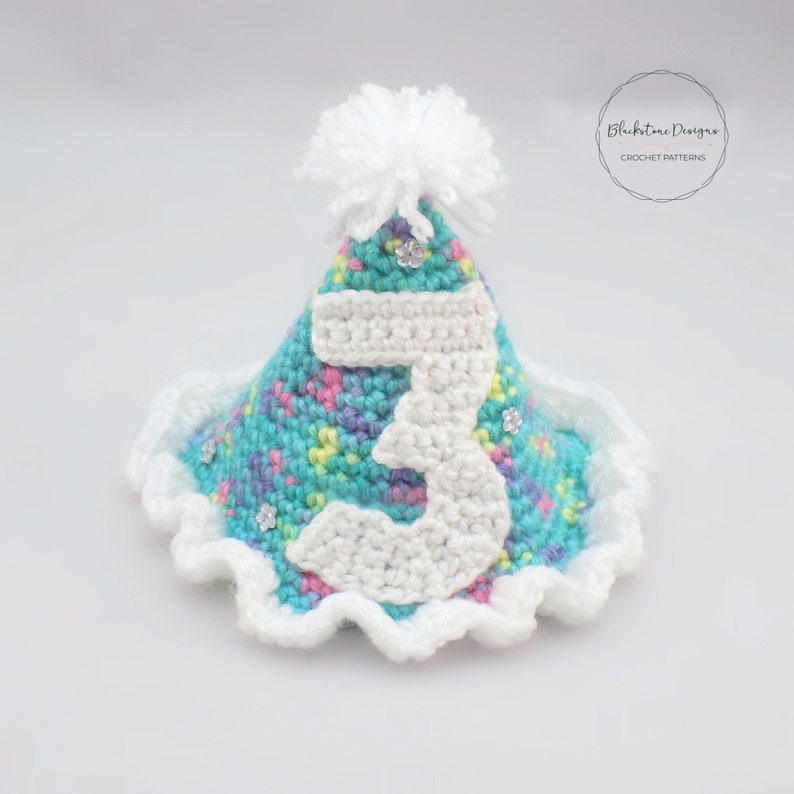 Crochet Hat Pattern, Birthday Party Hat, Crochet Pattern for Birthday ...