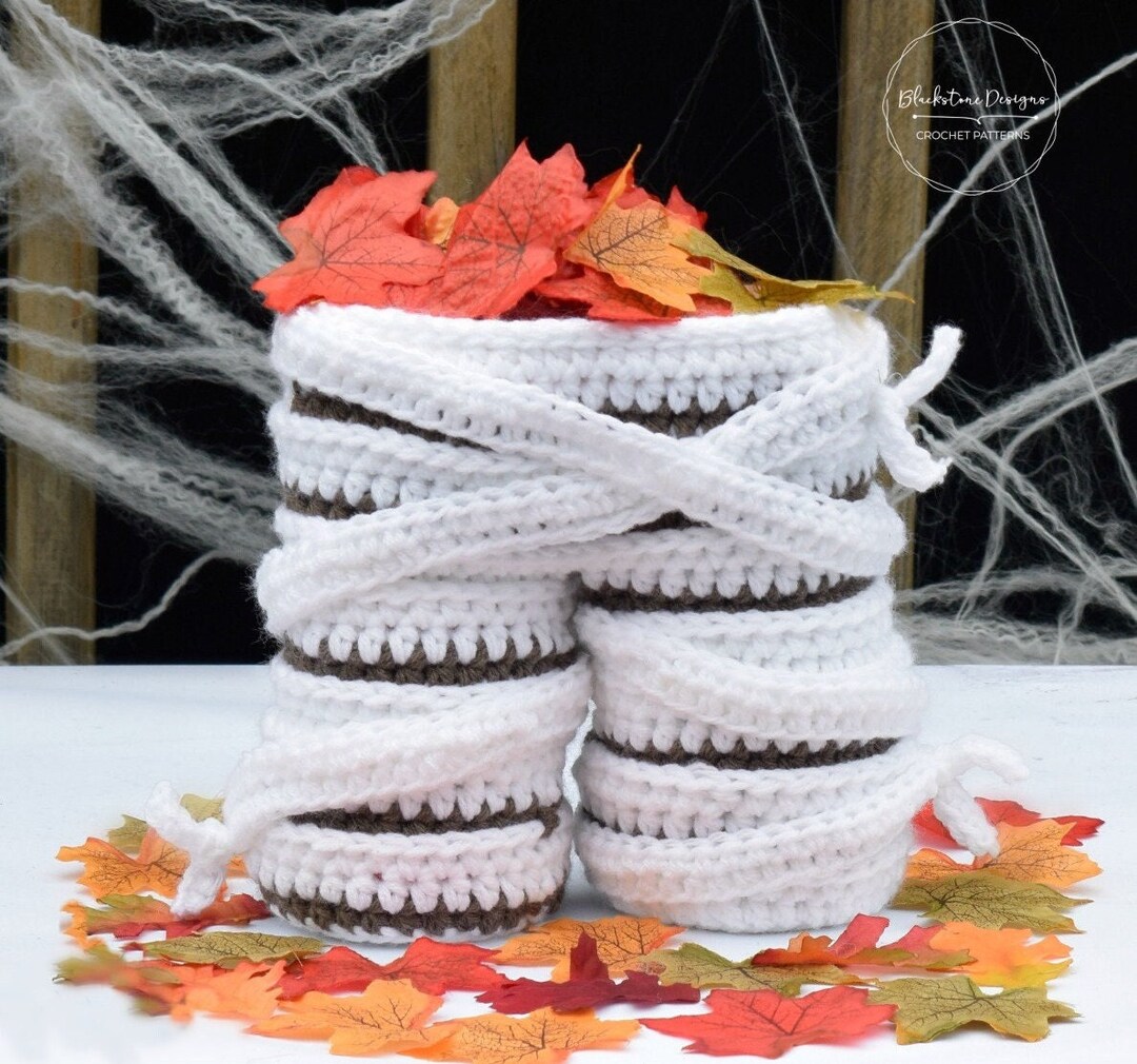 Crochet Pattern: Mummy Legs Gift Basket, Crochet Basket Pattern, Basket ...