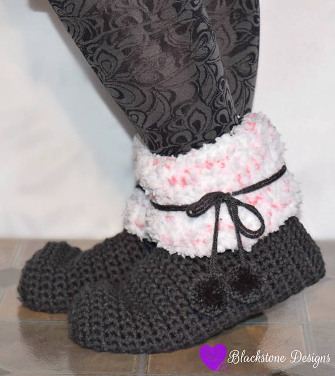 Crochet Slippers Pattern, Funfetti Sloots ADULT, Winter, Fall, Snow ...