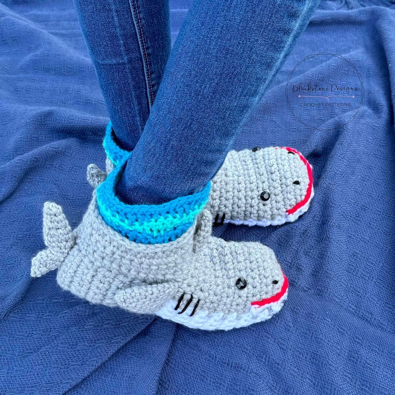 Shark Slippers - Etsy