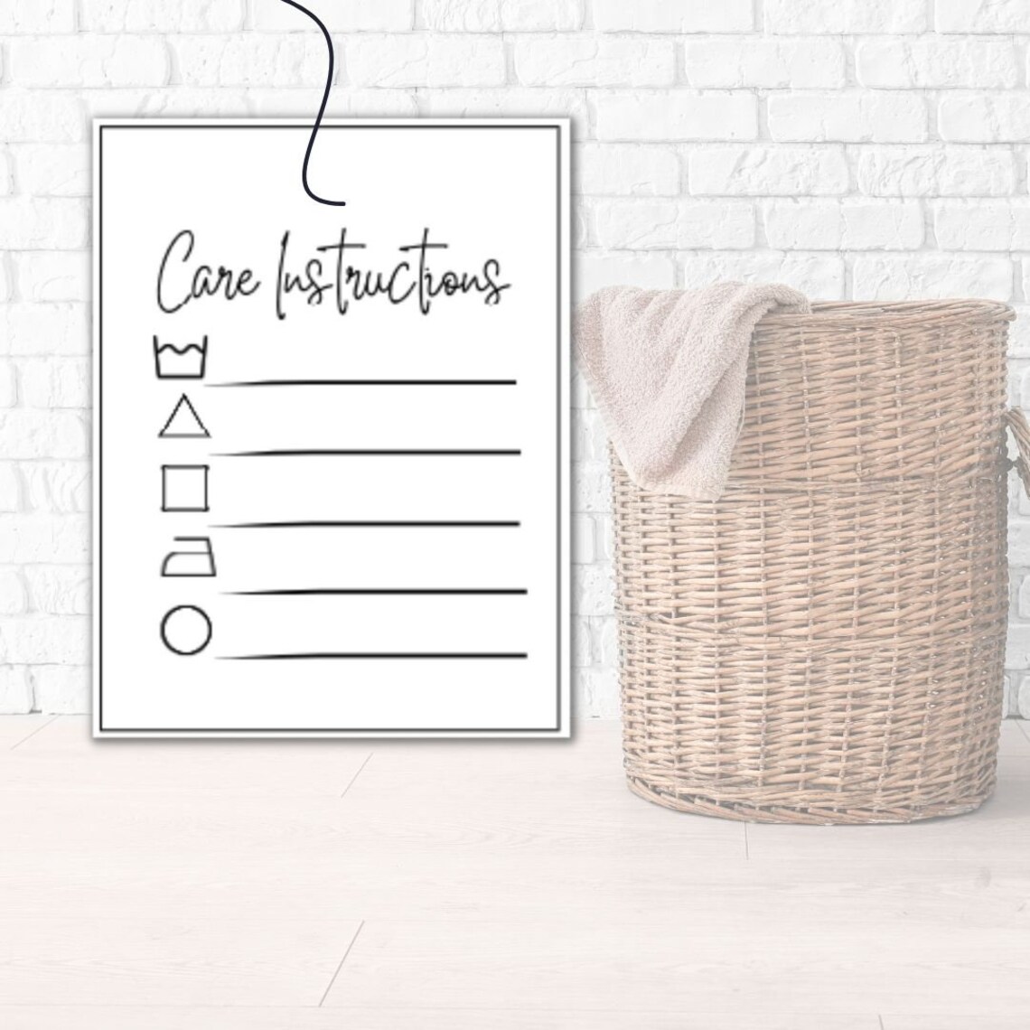 Printable Laundry Tags Laundry Care Tags for Handmade Items - Etsy