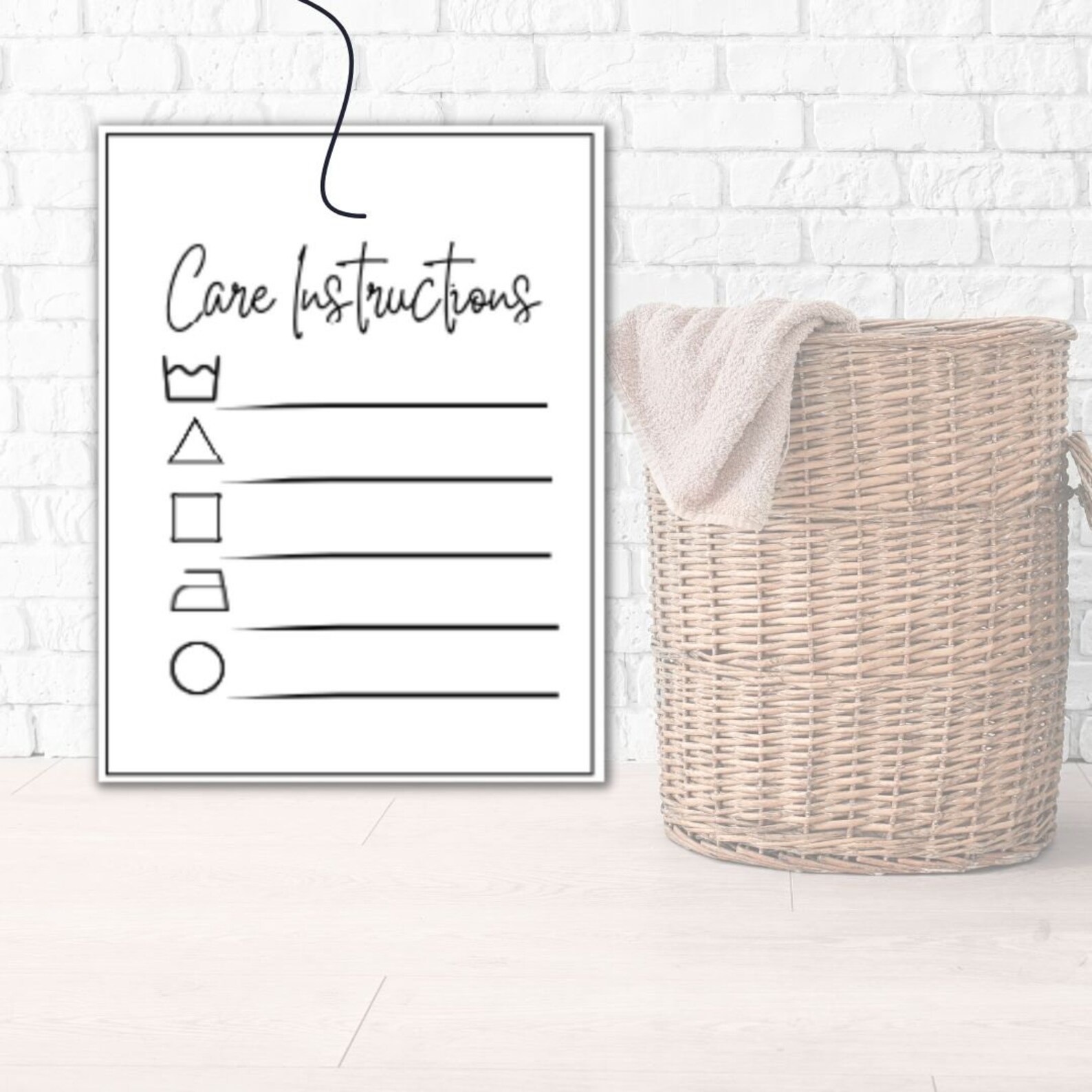 Printable Laundry Tags Laundry Care Tags for Handmade Items - Etsy