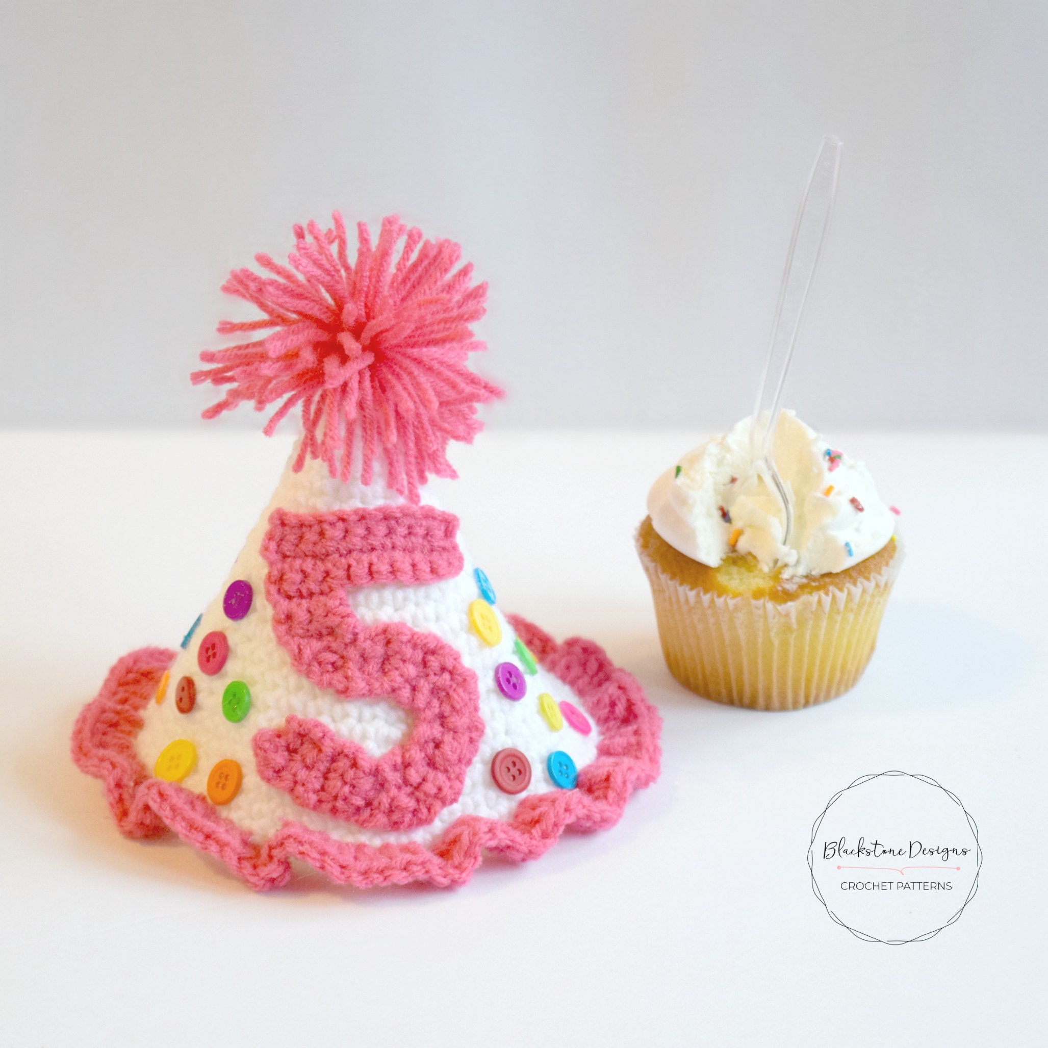 Crochet Hat Pattern, Birthday Party Hat, Crochet Pattern for Birthday ...