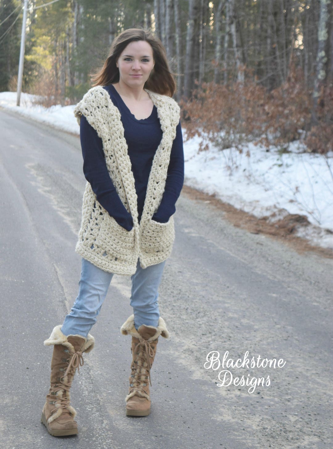 Crochet Pattern: Chunky Lace Vest ADULT, Crochet Vest Pattern, Winter ...