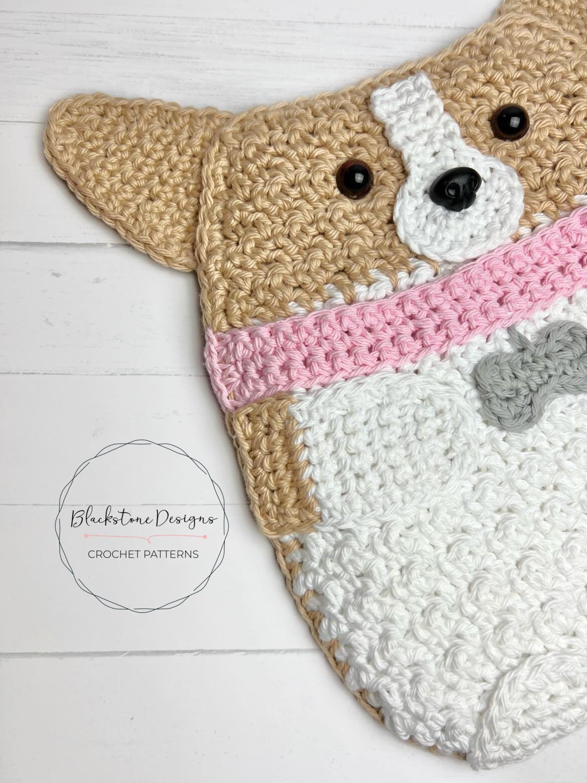 Crochet Pot Holder Pattern, Corgi Pot Holder, Puppy Dog Pot Holder ...