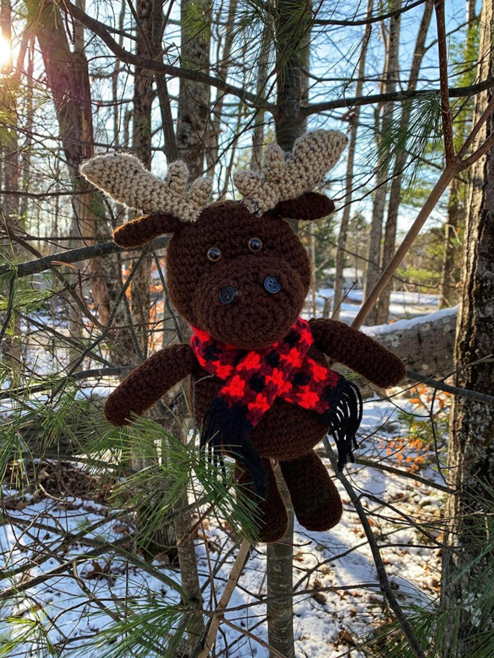 Crochet Moose Pattern for Mack the Moose, Crochet Moose Amigurumi ...