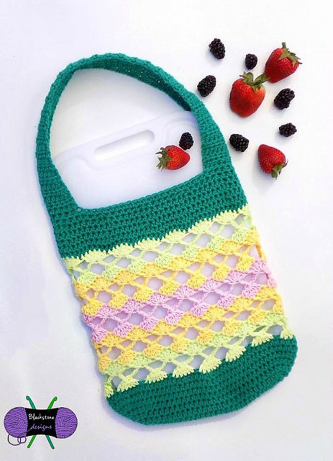 Crochet Bag Pattern, Garden Fresh Market Bag, Farmer's Market Bag ...