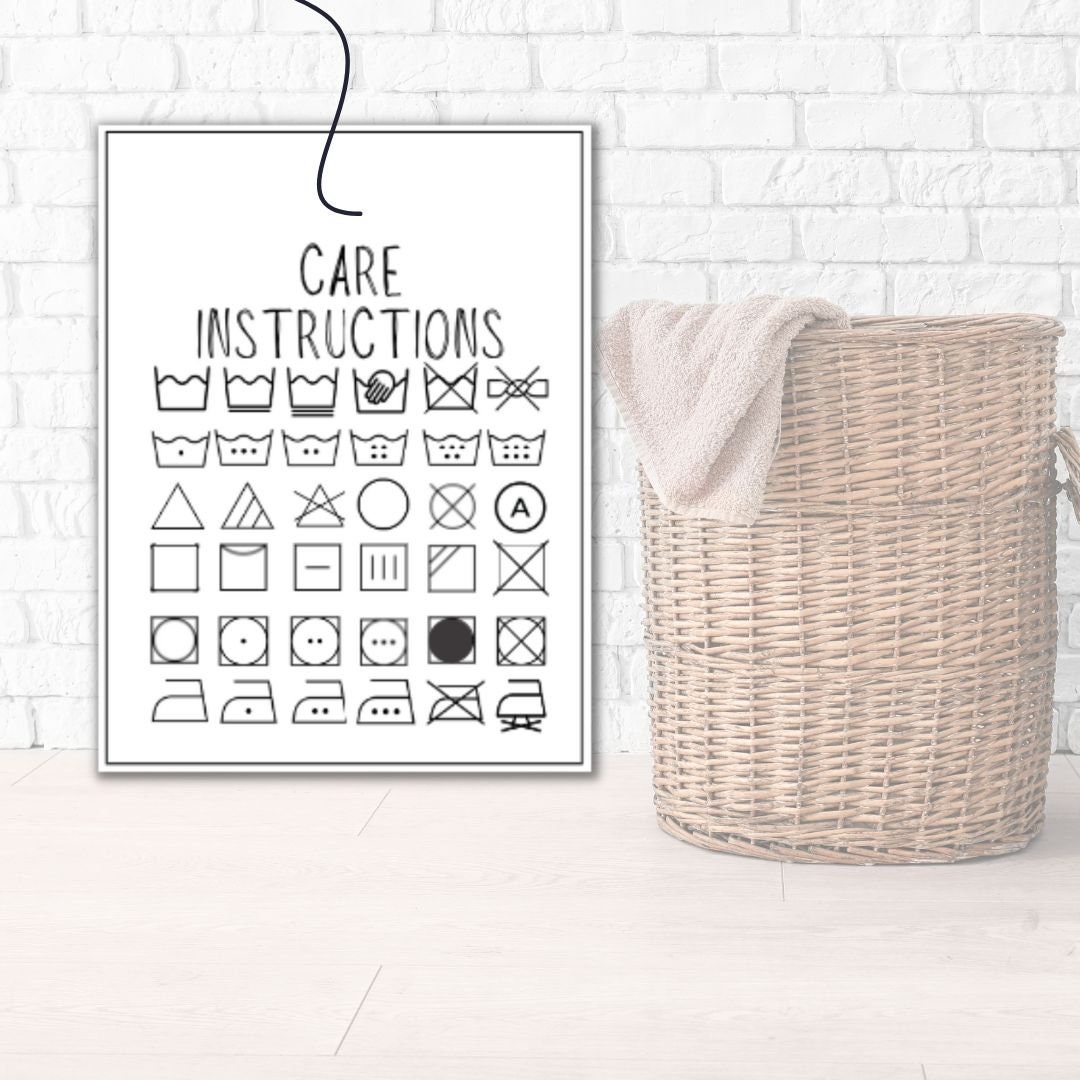 Printable Laundry Tags, Laundry Care Tags for Handmade Items, Check off ...
