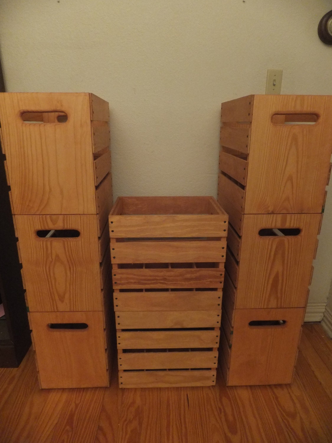 Tall Wooden Wine & Spirits Crates